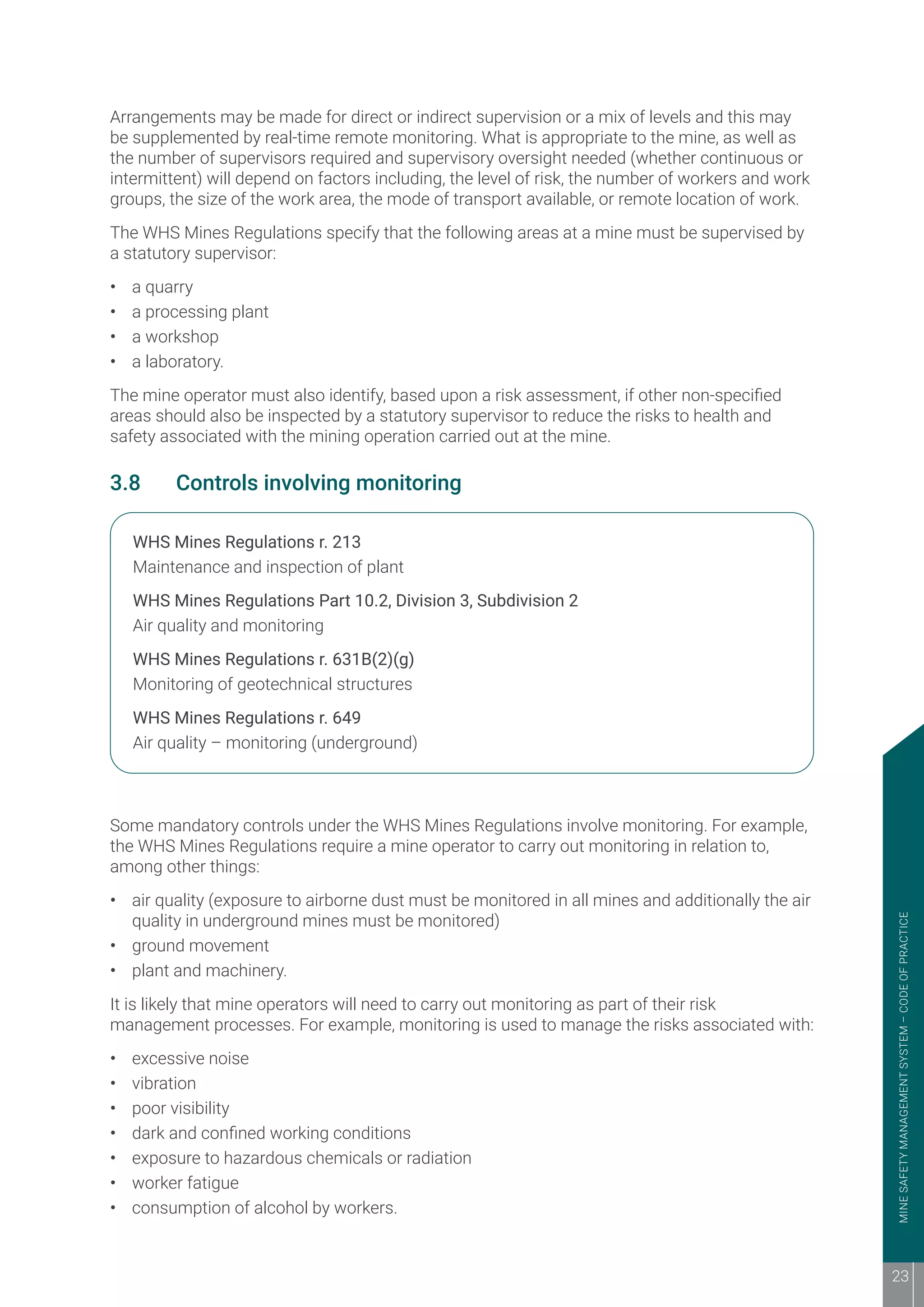 Code of practice - Mine Safety Management System | PDF