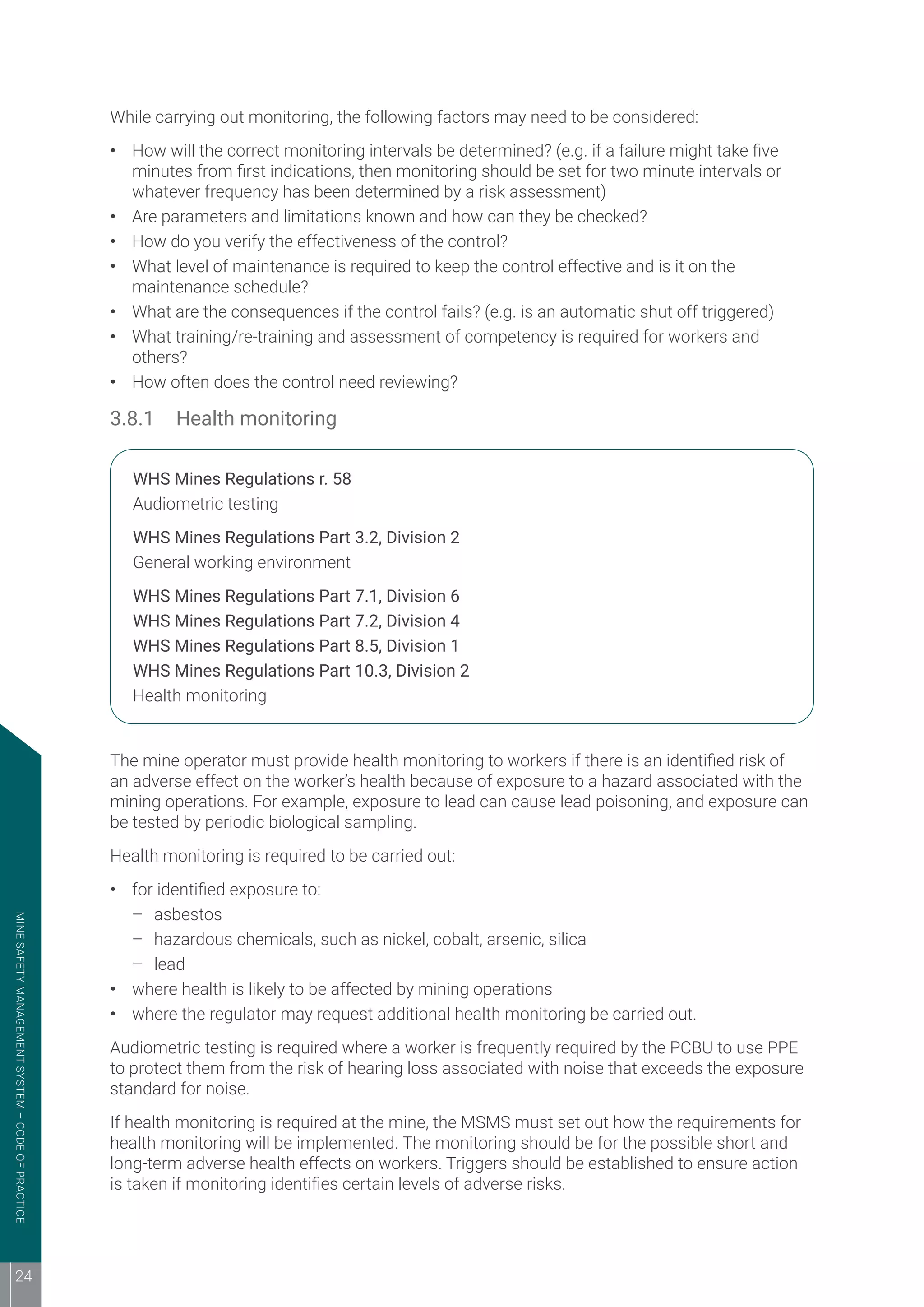 Code of practice - Mine Safety Management System | PDF