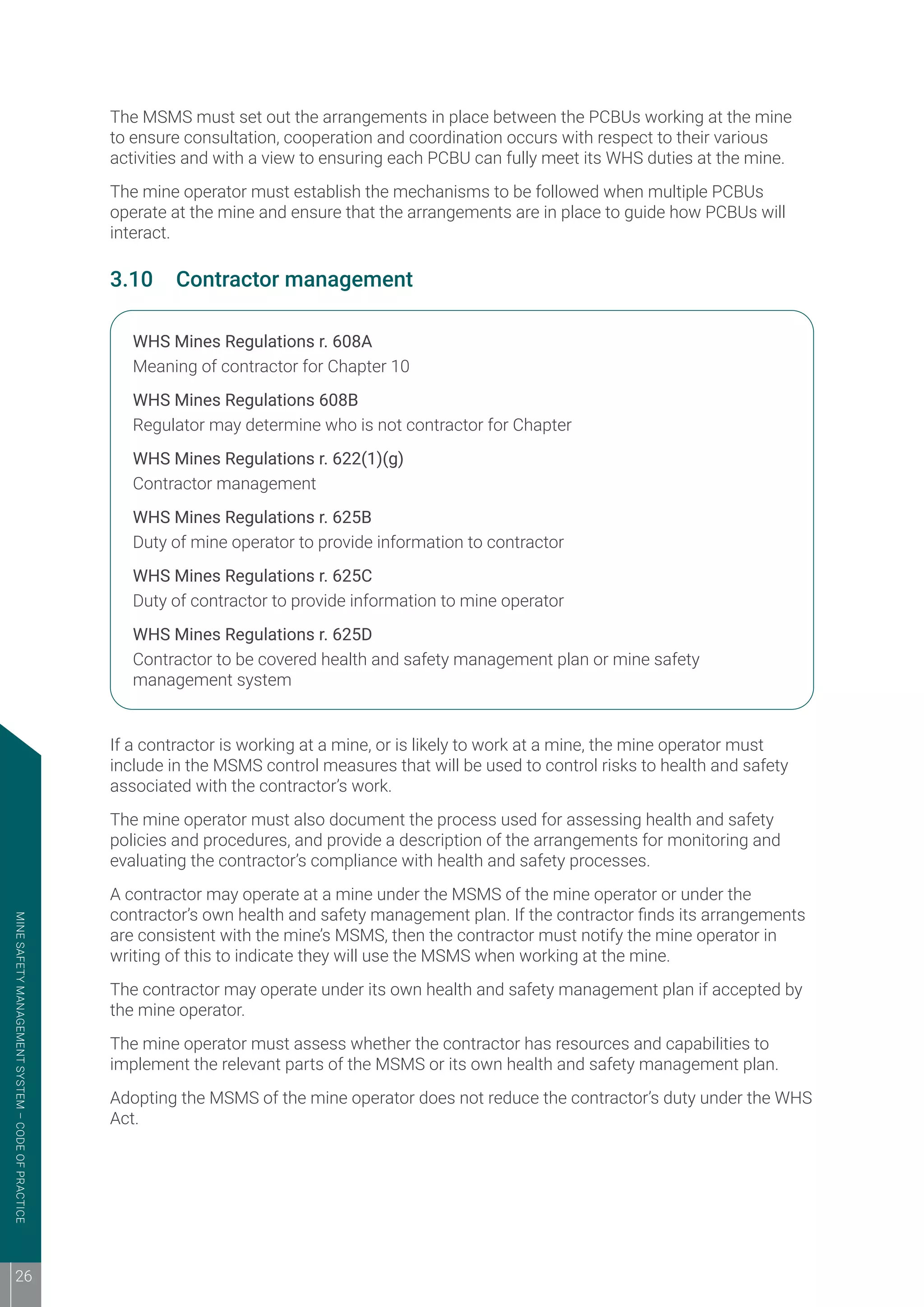 Code of practice - Mine Safety Management System | PDF