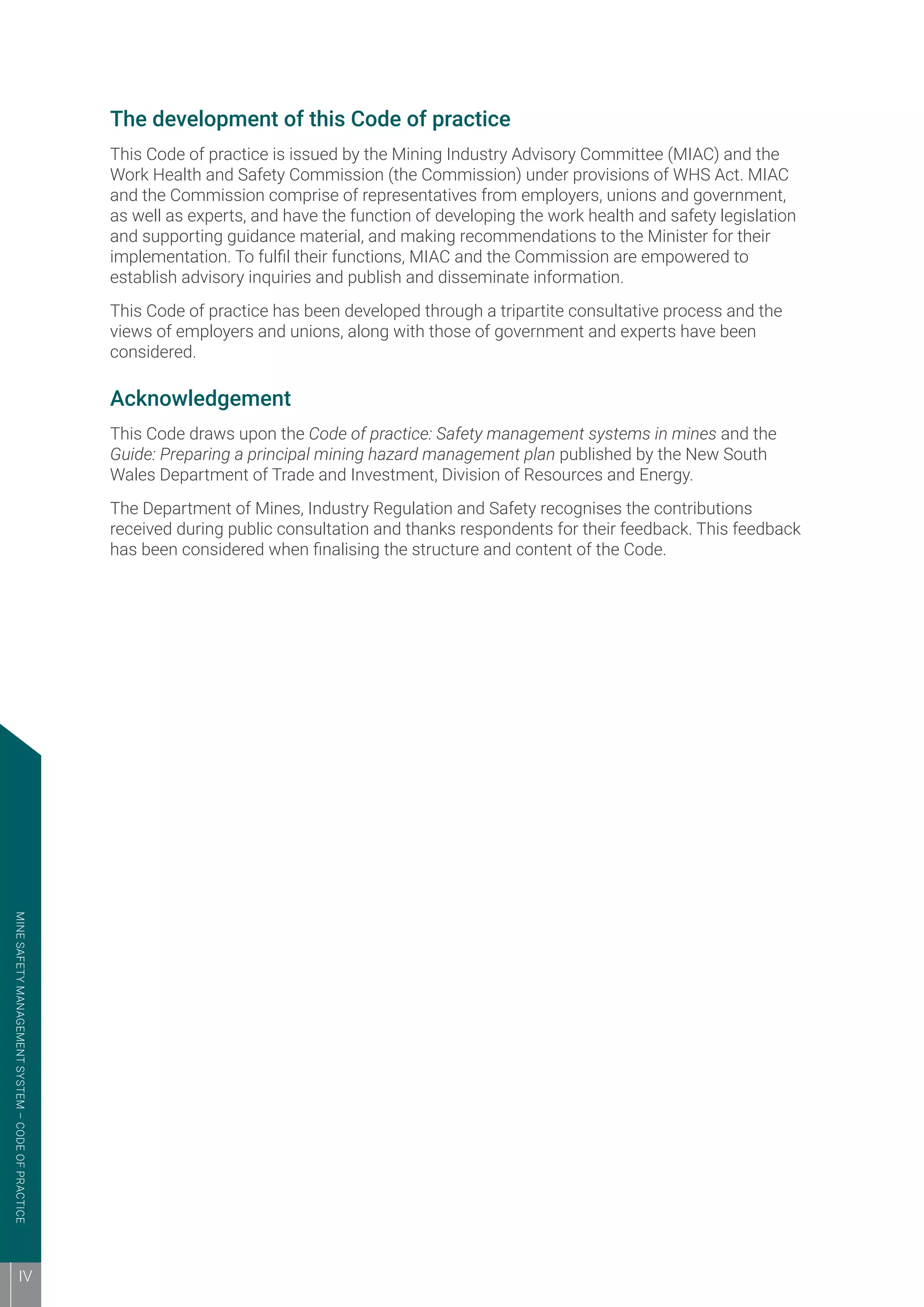 Code of practice - Mine Safety Management System | PDF