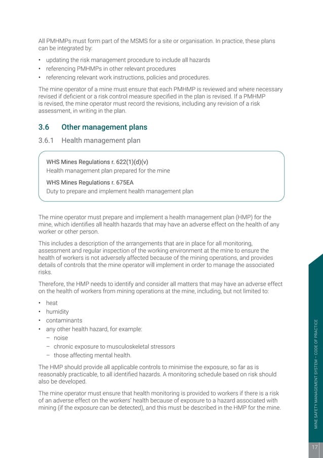 Code of practice - Mine Safety Management System | PDF