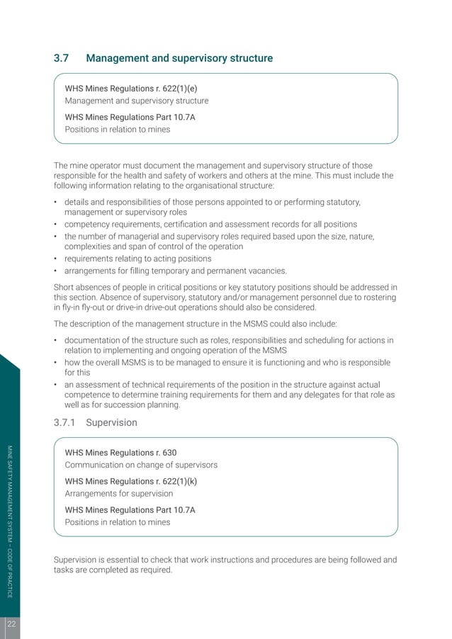 Code of practice - Mine Safety Management System | PDF