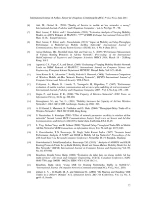 QOS ROUTING AND PERFORMANCE EVALUATION FOR MOBILE AD HOC NETWORKS USING ...
