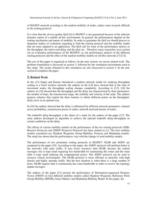 QOS ROUTING AND PERFORMANCE EVALUATION FOR MOBILE AD HOC NETWORKS USING ...