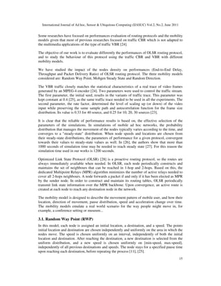 QOS ROUTING AND PERFORMANCE EVALUATION FOR MOBILE AD HOC NETWORKS USING OLSR PROTOCOL | PDF