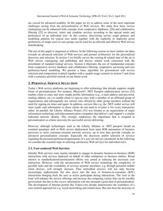 Personalized Web Service Selection | PDF