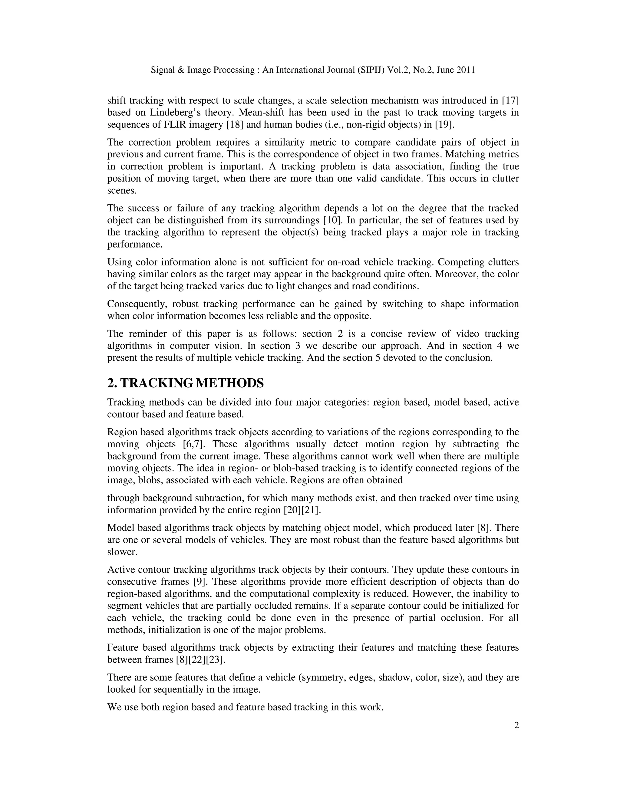 Vehicle Tracking Using Kalman Filter and Features | PDF