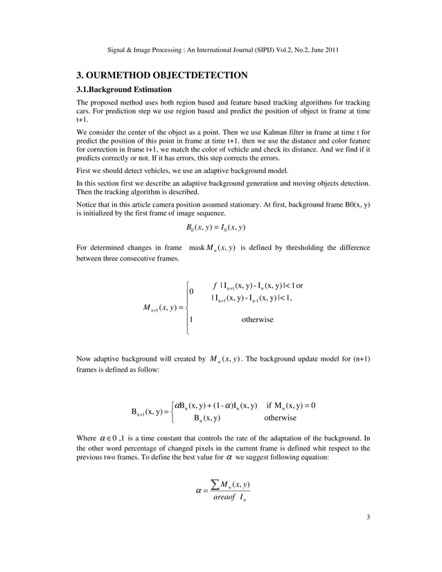 Vehicle Tracking Using Kalman Filter and Features | PDF