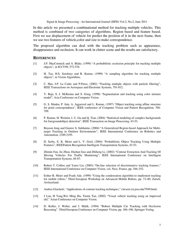 Vehicle Tracking Using Kalman Filter and Features | PDF