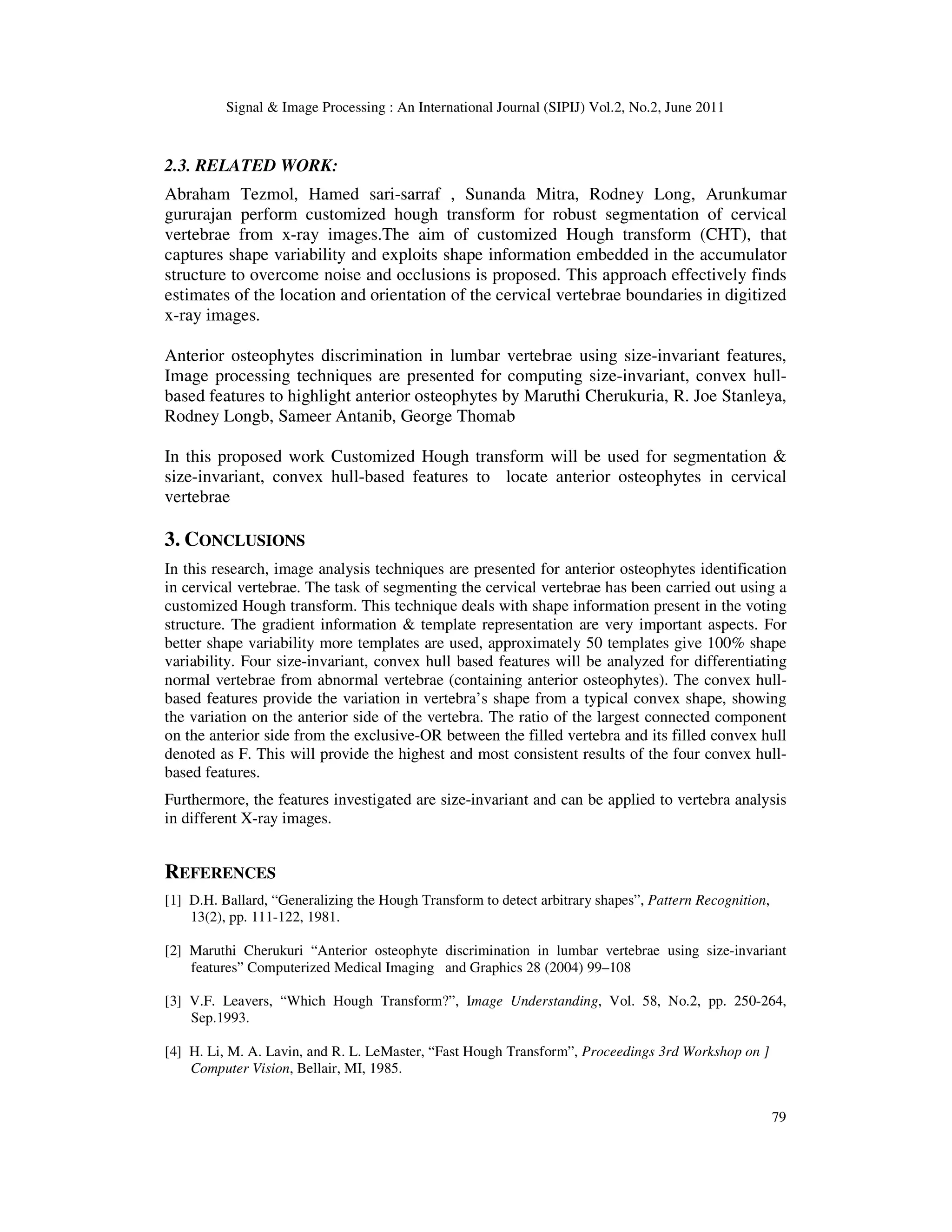 Anterior Osteophyte Identification in Cervical Vertebrae | PDF