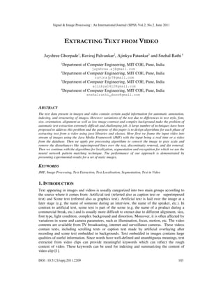 Extracting Text From Video | PDF | Video Software | Computer Software and Applications