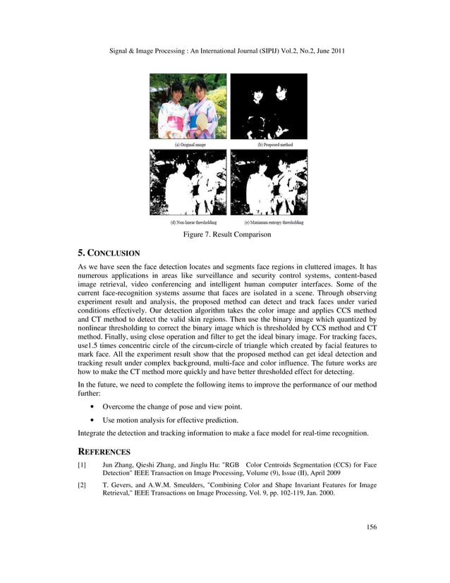 A Modified Algorithm For Thresholding And Detection Of Facial Information From Color Images 