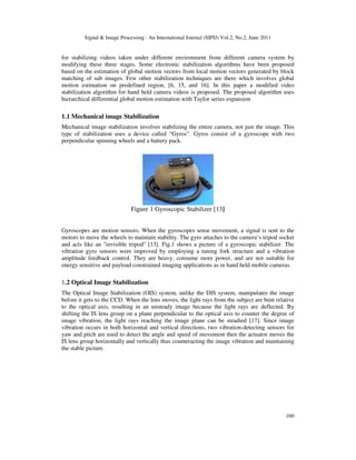 Review of Motion Estimation and Video Stabilization Techniques for Hand ...