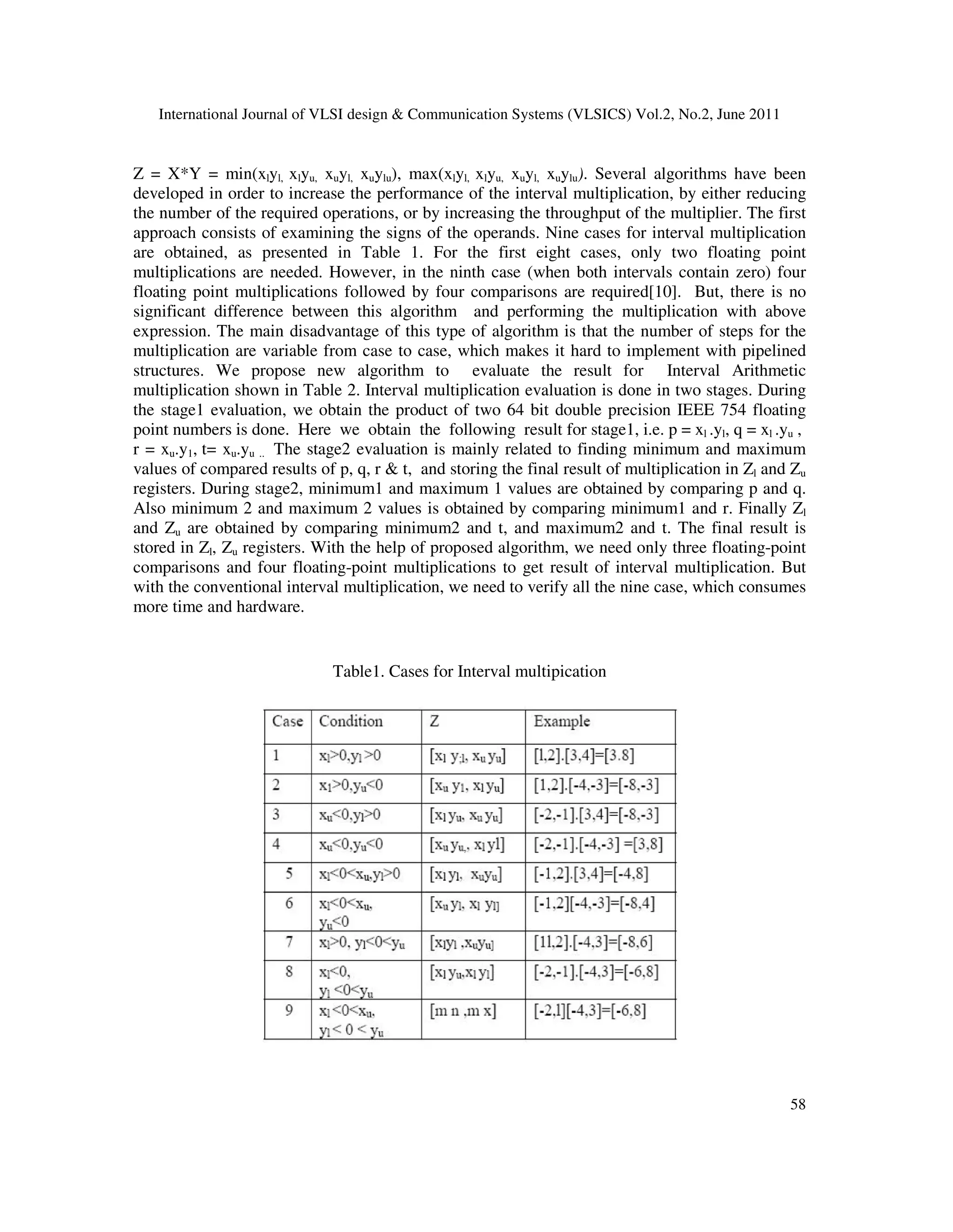 Design of optimized Interval Arithmetic Multiplier | PDF Design of optimized Interval Arithmetic Multiplier | PDF