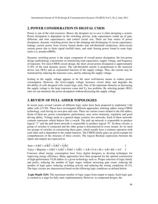 NEW DESIGN METHODOLOGIES FOR HIGH-SPEED MIXED-MODE CMOS FULL ADDER ...