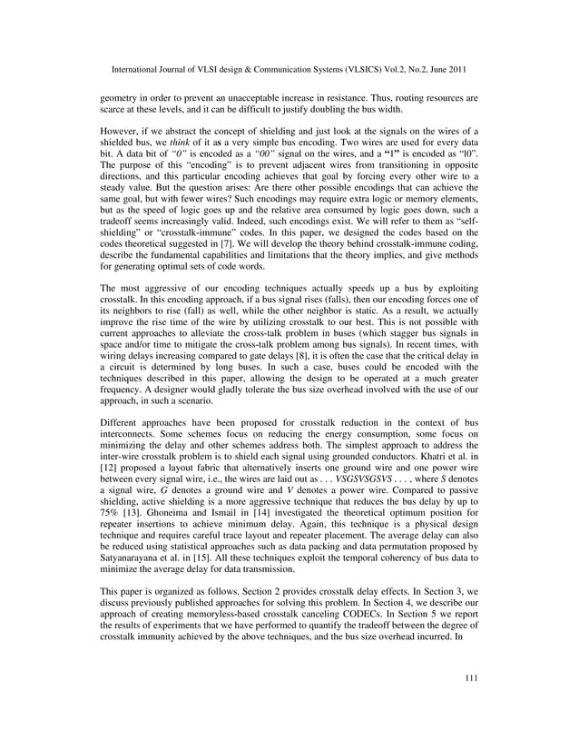 A Bus Encoding To Reduce Crosstalk Noise Effect In System On Chip Pdf
