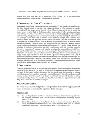 A BUS ENCODING TO REDUCE CROSSTALK NOISE EFFECT IN SYSTEM ON CHIP | PDF