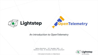 Meetup OpenTelemetry Intro | PPT
