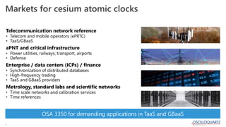 Industry's longest holdover with the OSA 3350 SePRC™ optical cesium clock | PPT | Free Download