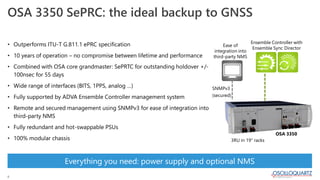 Industry's longest holdover with the OSA 3350 SePRC™ optical cesium ...