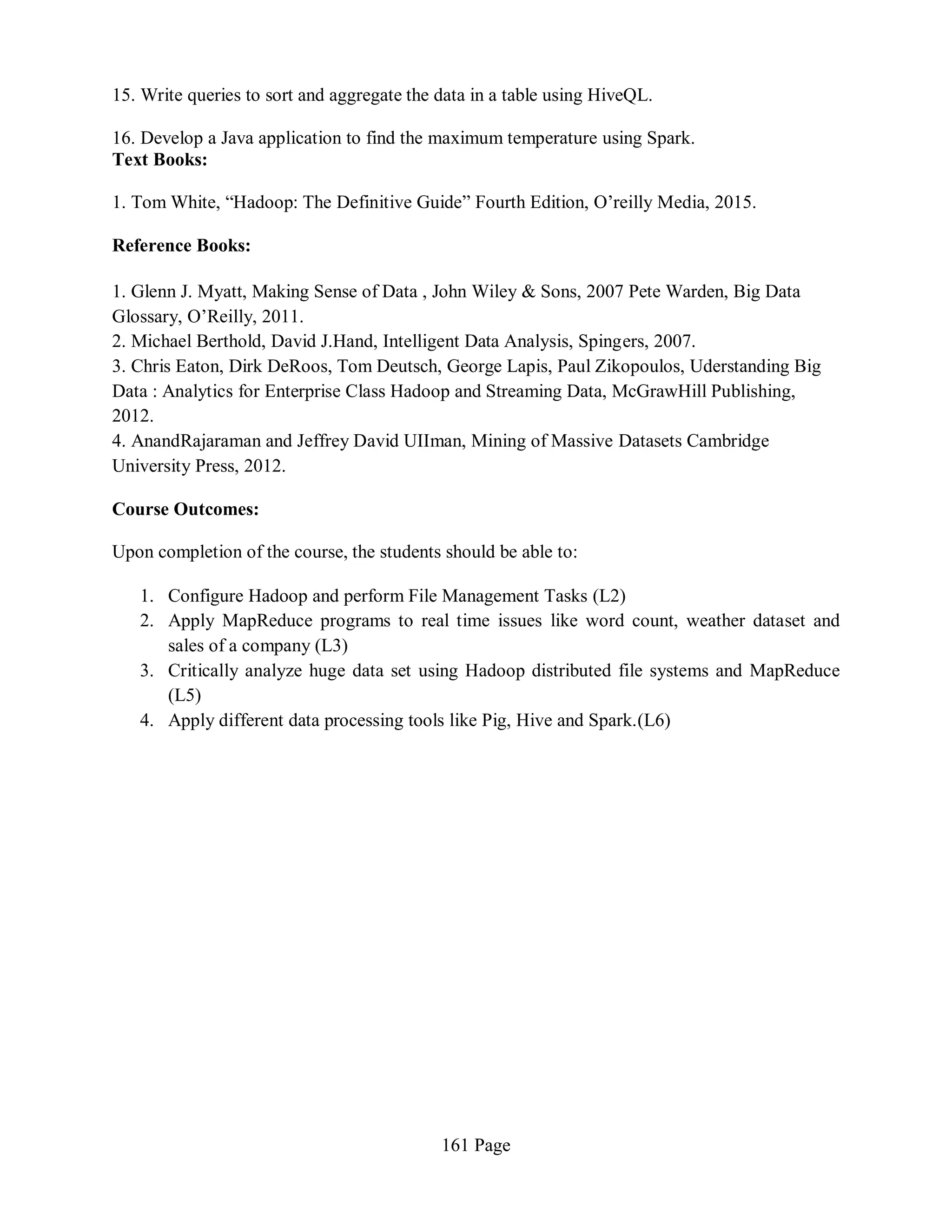 2. Develop a MapReduce program to calculate the frequency of a given ...