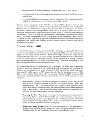 SUITABILITY OF SERVICE ORIENTED ARCHITECTURE FOR SOLVING GIS PROBLEMS | PDF