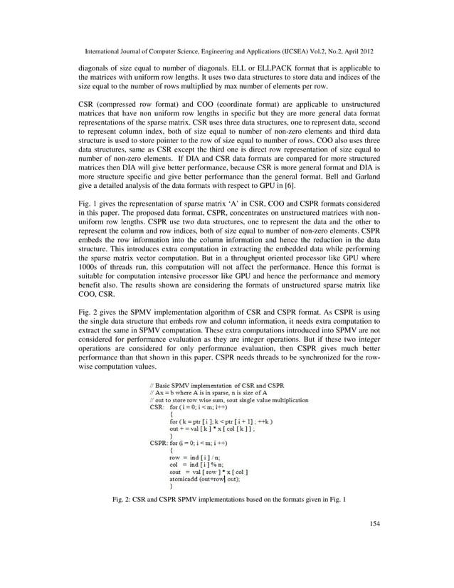 Effective Sparse Matrix Representation for the GPU Architectures | PDF