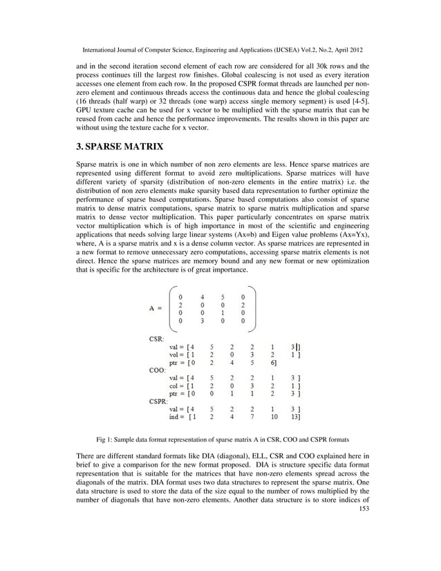 Effective Sparse Matrix Representation for the GPU Architectures | PDF