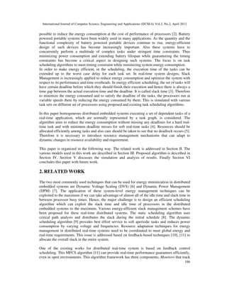 ENERGY EFFICIENT SCHEDULING FOR REAL-TIME EMBEDDED SYSTEMS WITH PRECEDENCE AND RESOURCE ...