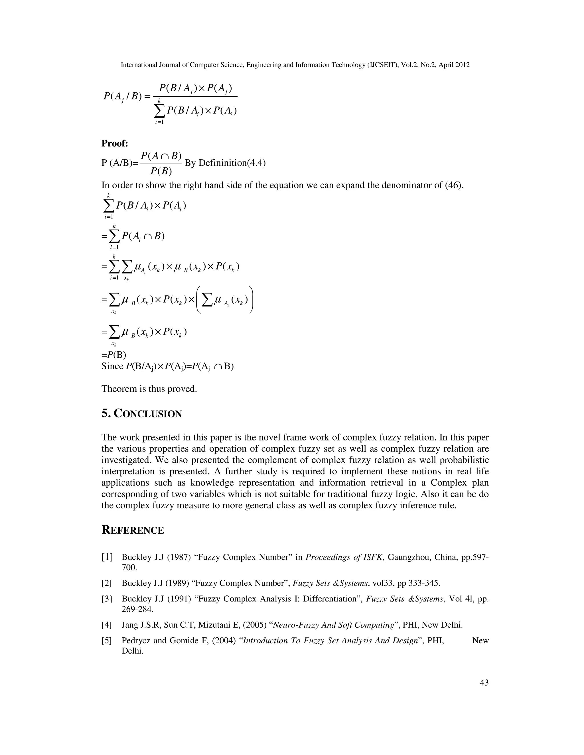 PROBABILISTIC INTERPRETATION OF COMPLEX FUZZY SET | PDF