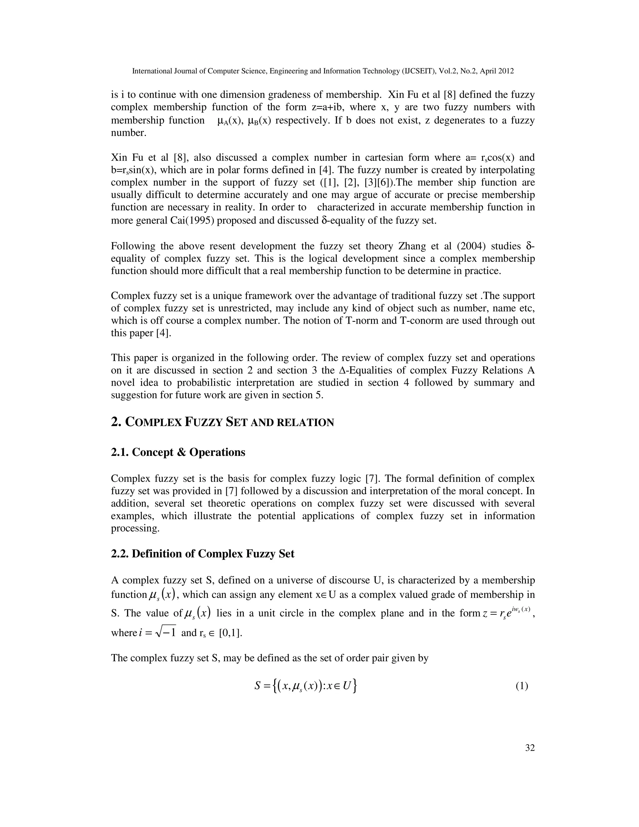 PROBABILISTIC INTERPRETATION OF COMPLEX FUZZY SET | PDF
