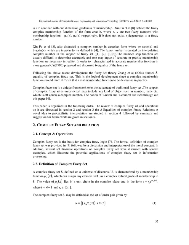 PROBABILISTIC INTERPRETATION OF COMPLEX FUZZY SET | PDF