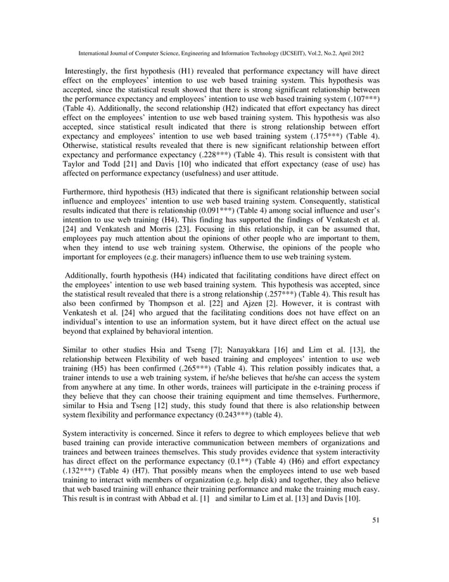 FACTORS AFFECTING ACCEPTANCE OF WEB-BASED TRAINING SYSTEM: USING EXTENDED UTAUT AND STRUCTURAL ...