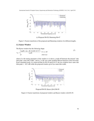 A NOVEL WINDOW FUNCTION YIELDING SUPPRESSED MAINLOBE WIDTH AND MINIMUM ...