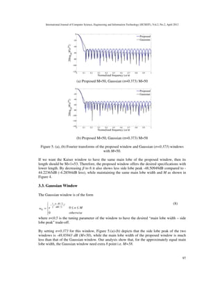 A NOVEL WINDOW FUNCTION YIELDING SUPPRESSED MAINLOBE WIDTH AND MINIMUM ...