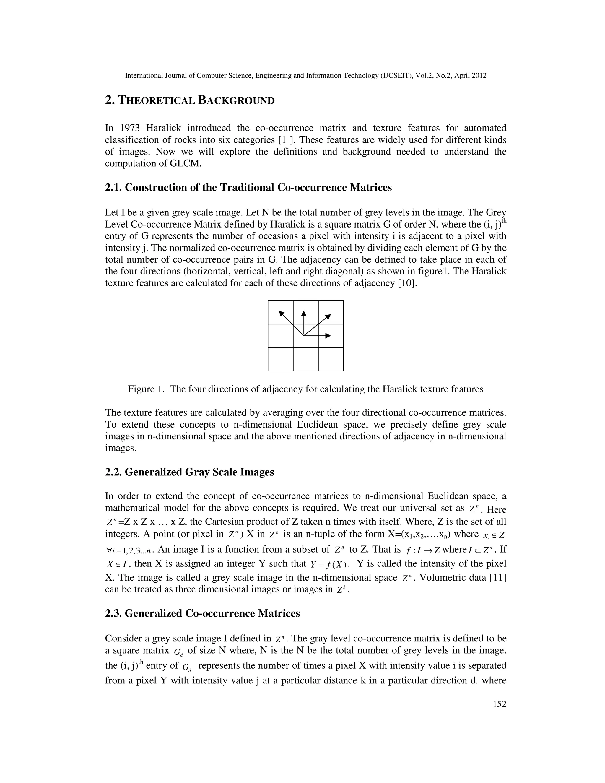 GREY LEVEL CO-OCCURRENCE MATRICES: GENERALISATION AND SOME NEW FEATURES | PDF | 3-D Graphics ...