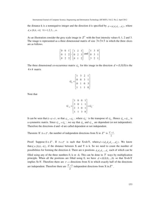 GREY LEVEL CO-OCCURRENCE MATRICES: GENERALISATION AND SOME NEW FEATURES ...