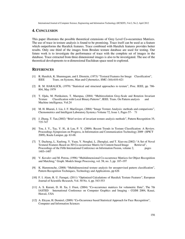 GREY LEVEL CO-OCCURRENCE MATRICES: GENERALISATION AND SOME NEW FEATURES | PDF | 3-D Graphics ...