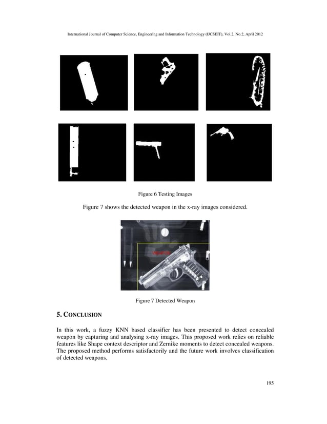DETECTION OF CONCEALED WEAPONS IN X-RAY IMAGES USING FUZZY K-NN | PDF