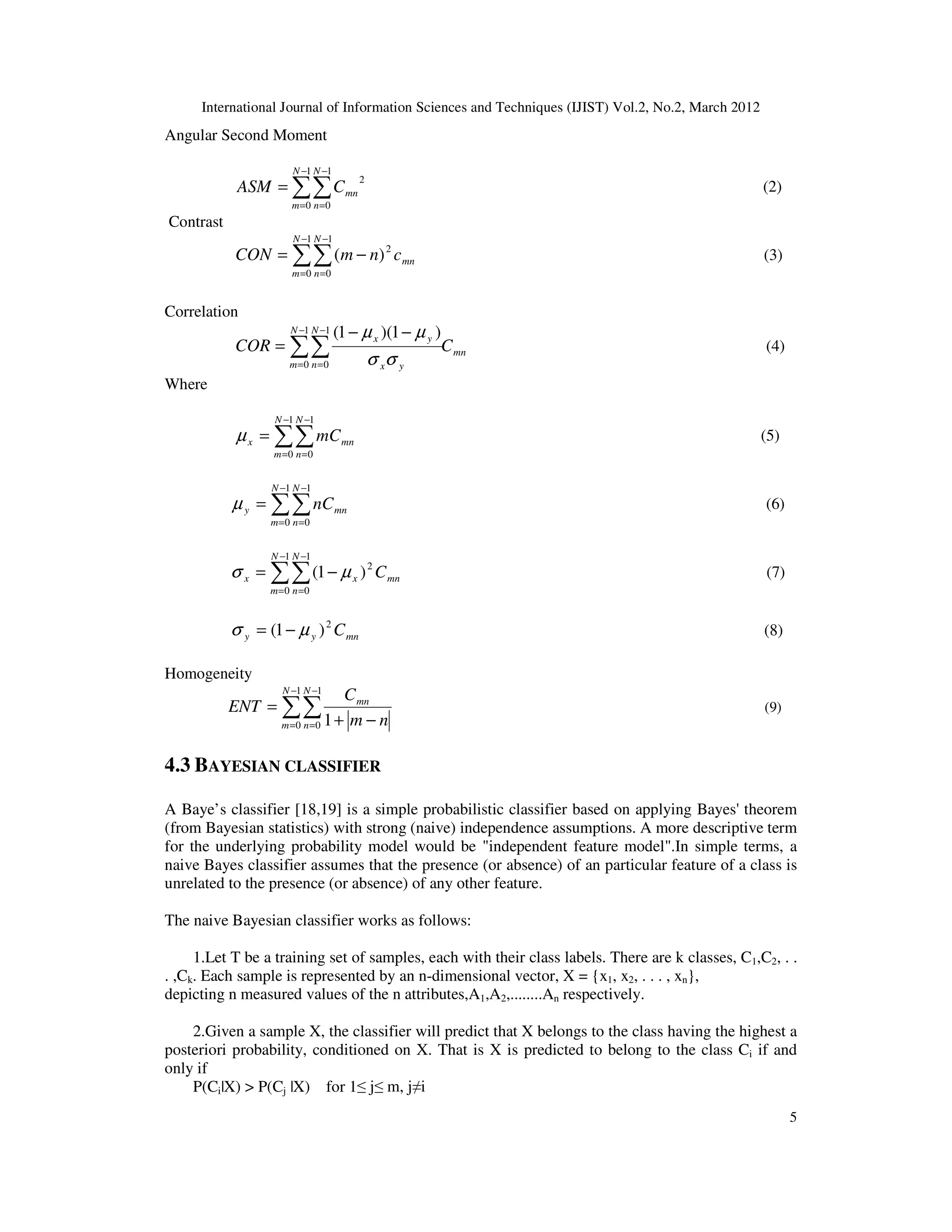 BAYESIAN CLASSIFICATION OF FABRICS USING BINARY CO-OCCURRENCE MATRIX | PDF