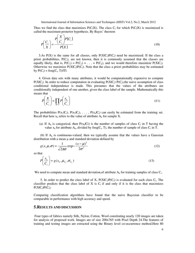 BAYESIAN CLASSIFICATION OF FABRICS USING BINARY CO-OCCURRENCE MATRIX | PDF