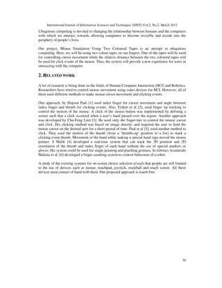 Mouse Simulation Using Two Coloured Tapes | PDF