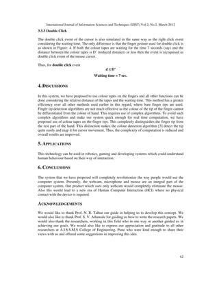 Mouse Simulation Using Two Coloured Tapes | PDF