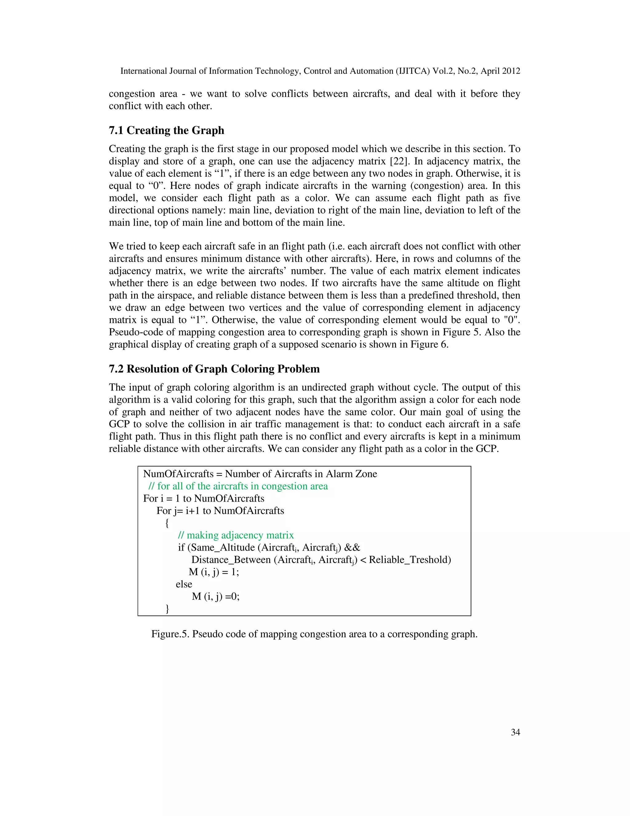 CONFLICT DETECTION AND RESOLUTION IN AIR TRAFFIC MANAGEMENT BASED ON GRAPH COLORING PROBLEM ...