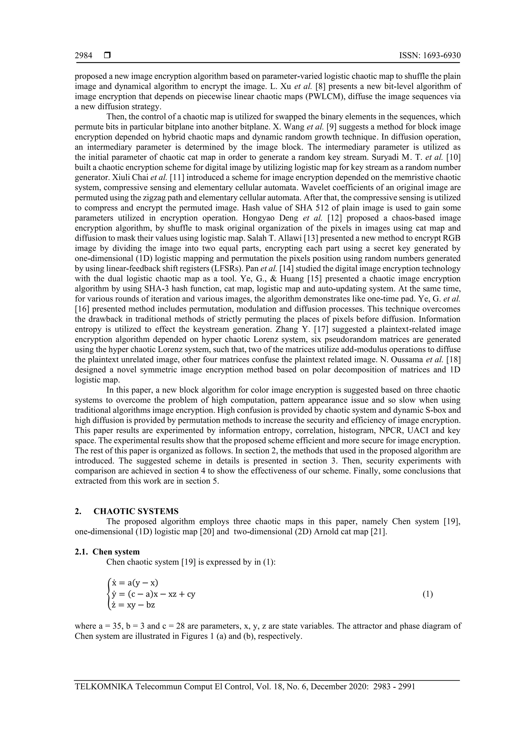 A new block cipher for image encryption based on multi chaotic systems | PDF