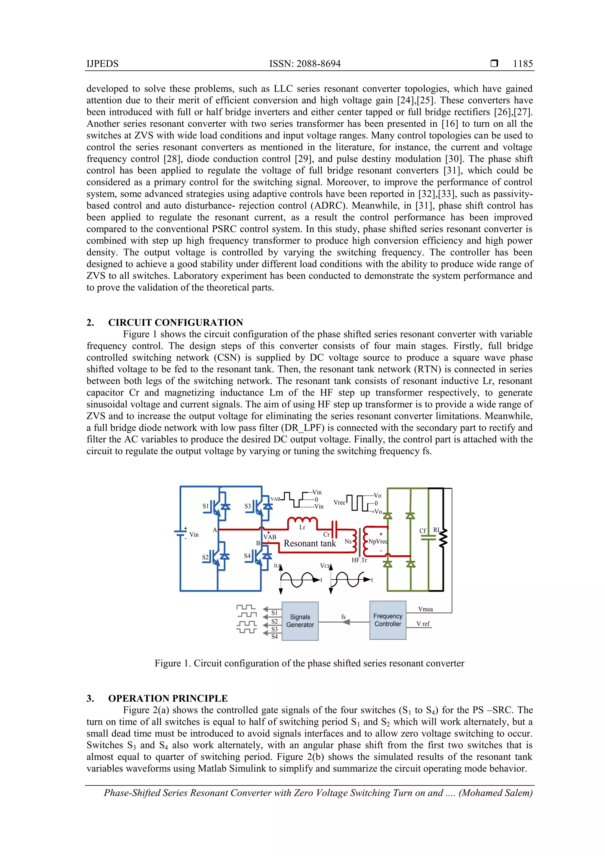 Phase-shifted Series Resonant Converter with Zero Voltage Switching Turn-on and Variable ...