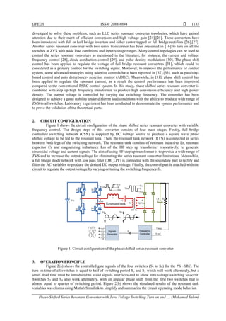 Phase-shifted Series Resonant Converter with Zero Voltage Switching Turn-on and Variable ...