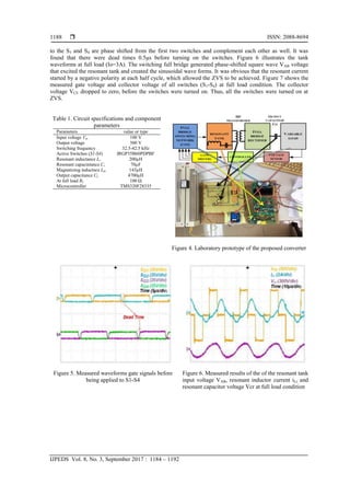 Phase-shifted Series Resonant Converter with Zero Voltage Switching Turn-on and Variable ...