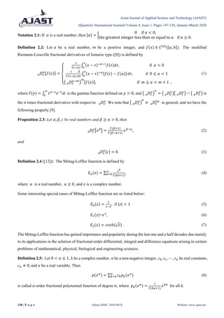 Fractional Derivatives of Some Fractional Functions and Their ...