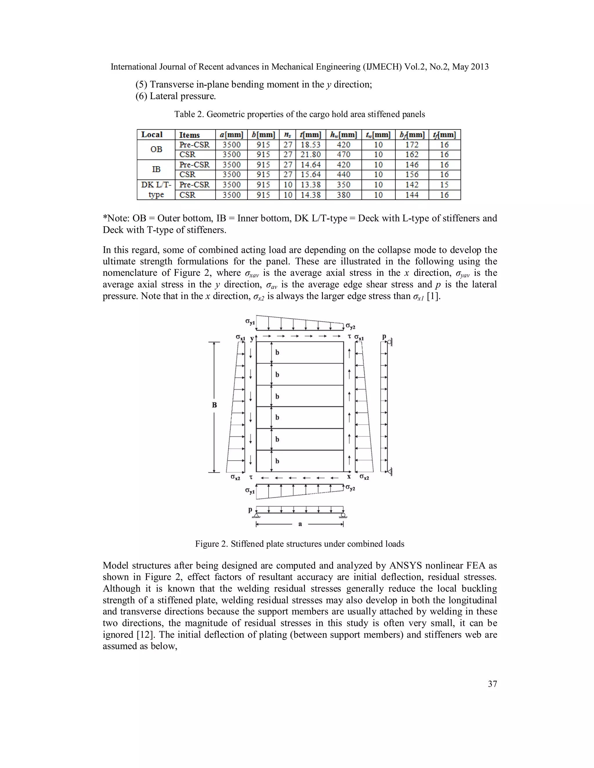 ULTIMATE LIMIT STATE ASSESSMENT OF STIFFENED PANEL STRUCTURES FOR VERY LARGE ORE CARRIER VIA ...